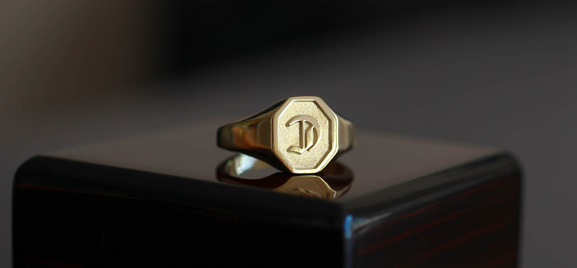 Letter Rings Gold Initial Signet Ring Gold Gold Signet Ring | Etsy