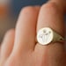 Flower Ring Gold Wildflower Signet Ring Floral Ring - Etsy