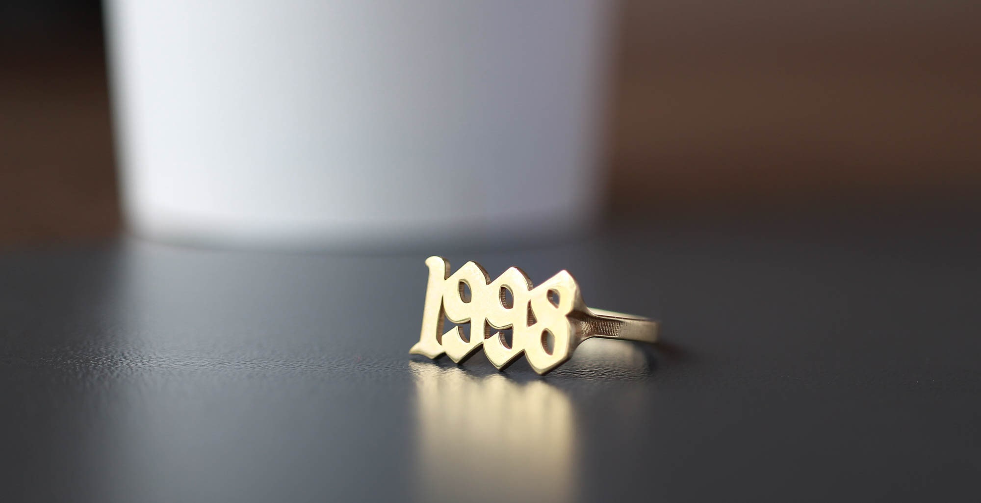 Gold Custom Year Ring Personalized Rings Date Ring | Etsy