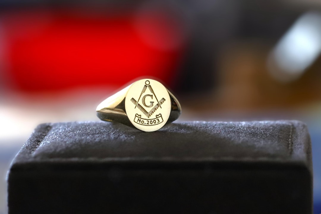 Masonic Rings With Lodge Number, Gold Freemason Ring, Masonic Rings ...