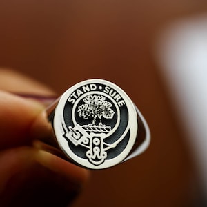 Scottish Clan Anderson Crest Ring, Family Crest Rings, Custom Family ...