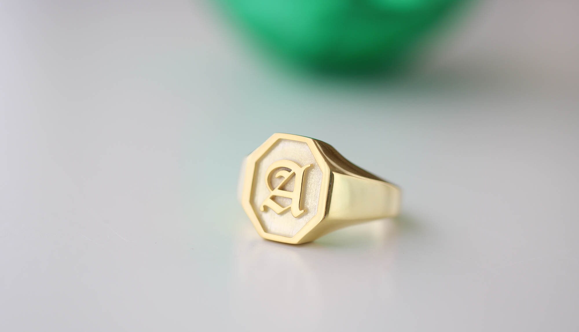 Letter Rings Gold Initial Signet Ring Gold Gold Signet Ring | Etsy