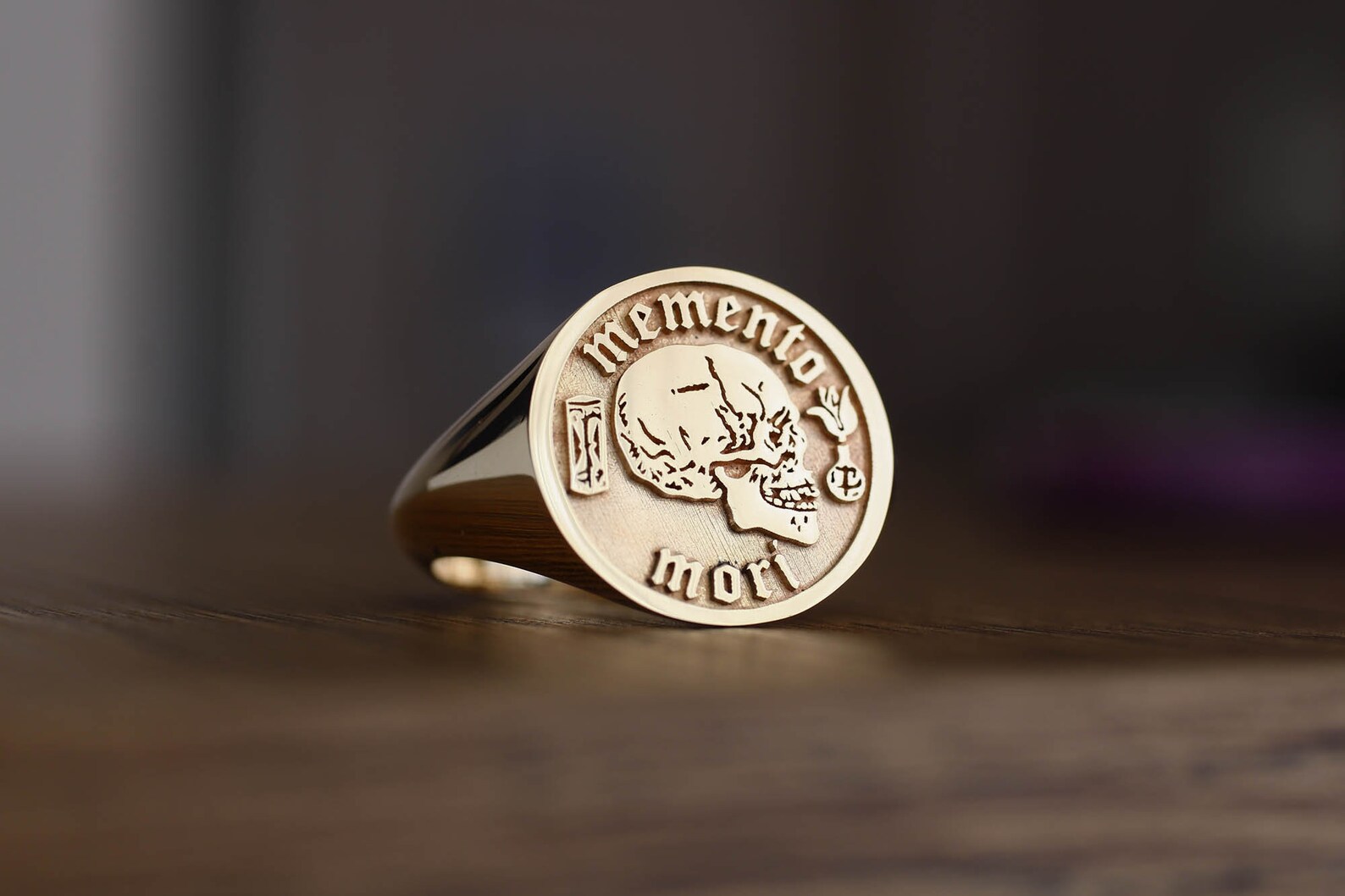 Gold Memento Mori Ring Memento Mori Ring Memento Mori | Etsy