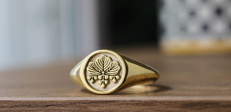Buy Japanese Mens Rings Crest Signet Ring Family Crest Rings Online in ...
