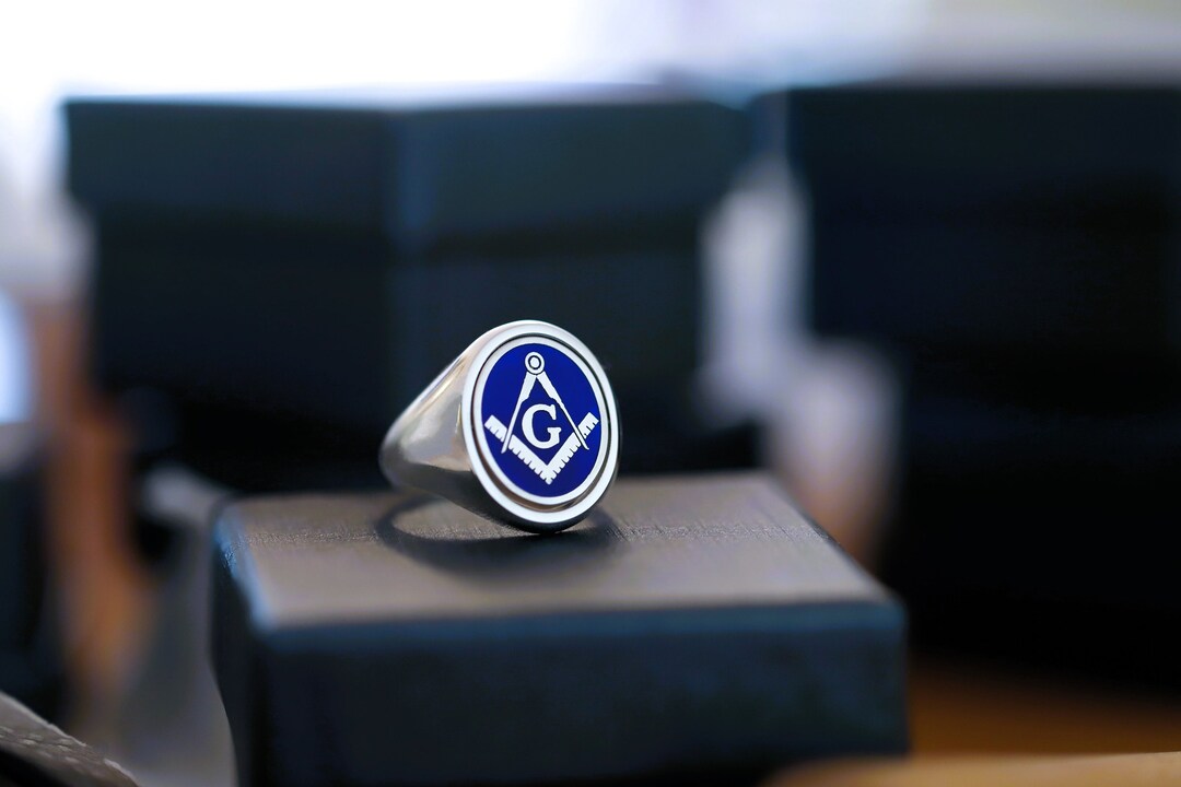 Swivel Masonic Signet Ring, Masonic Signet Ring, Freemason Ring, Free ...