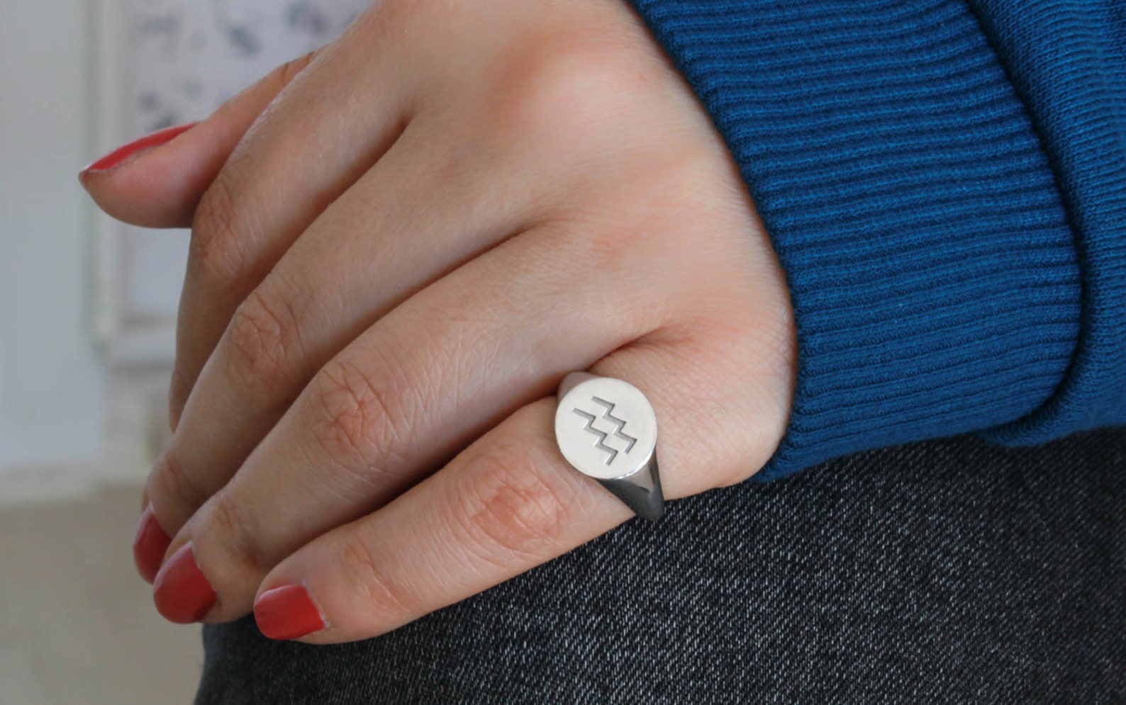 Aquarius Signet Ring, Zodiac Signet Ring, Zodiac Rings, Zodiac Sign ...