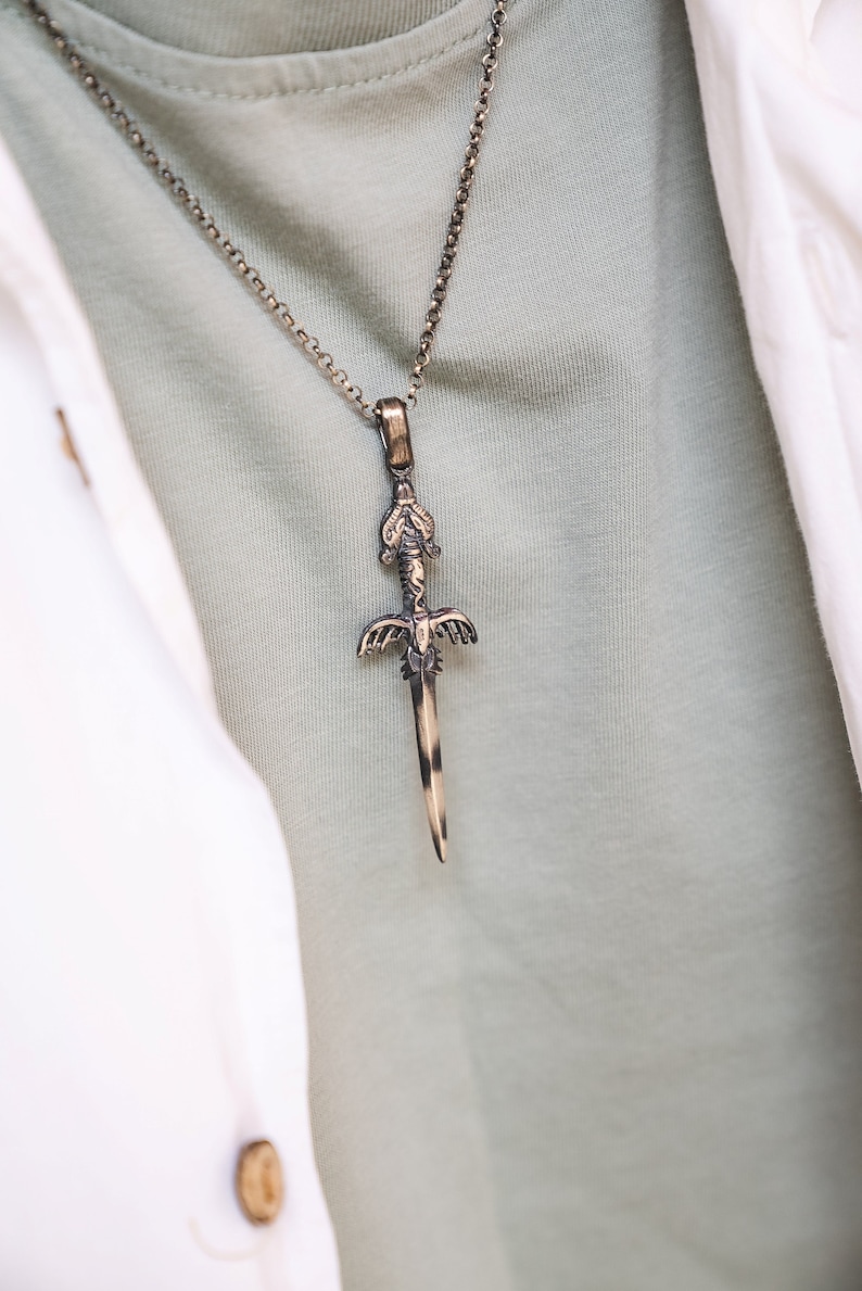 Sword Necklace Heraldic Necklace Knight Swords Charm - Etsy