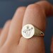 Flower Ring Gold Wildflower Signet Ring Floral Ring - Etsy