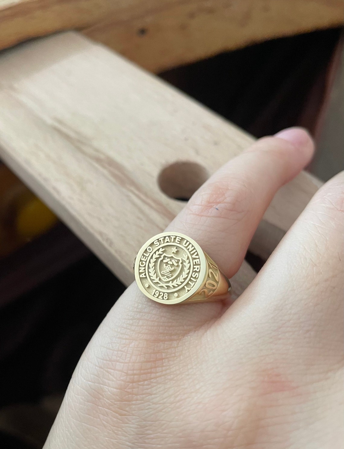 Gold Class Rings Graduation Rings Gold College Ring College | Etsy