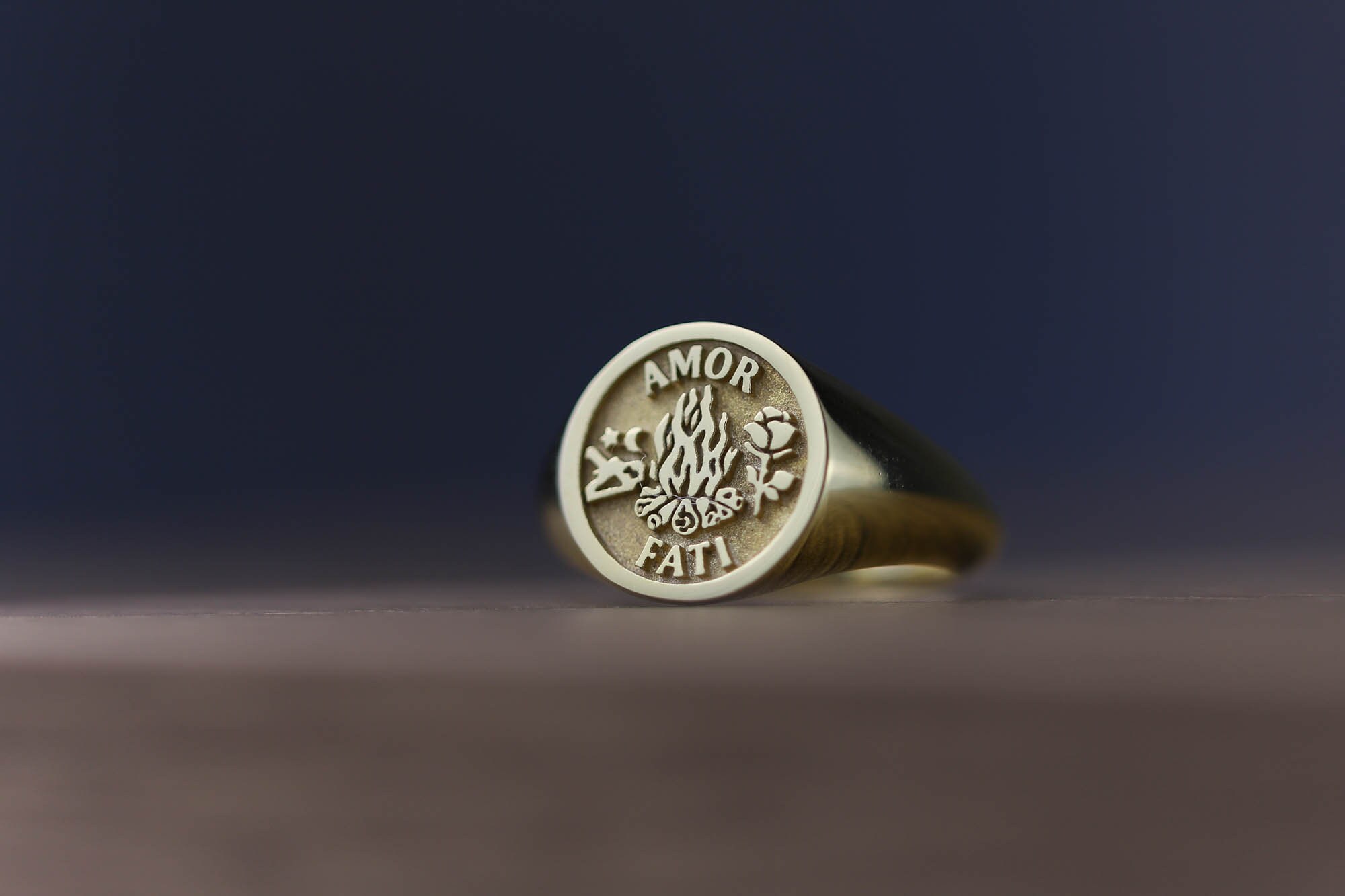 Amor Fati Ring Amor Fati Signet Ring Fate Ring Love of Fate | Etsy