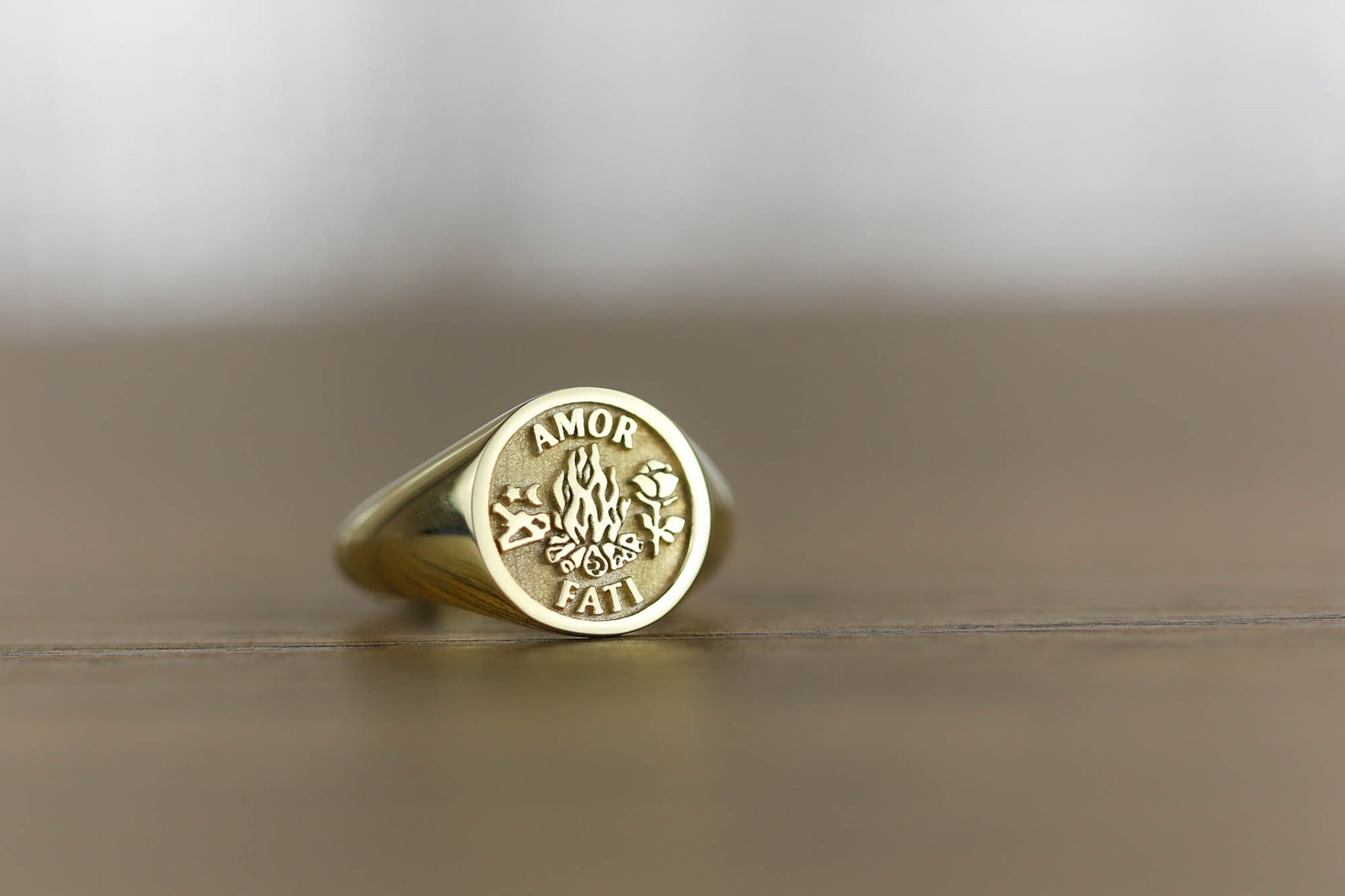 Amor Fati Ring Amor Fati Signet Ring Fate Ring Love of Fate | Etsy