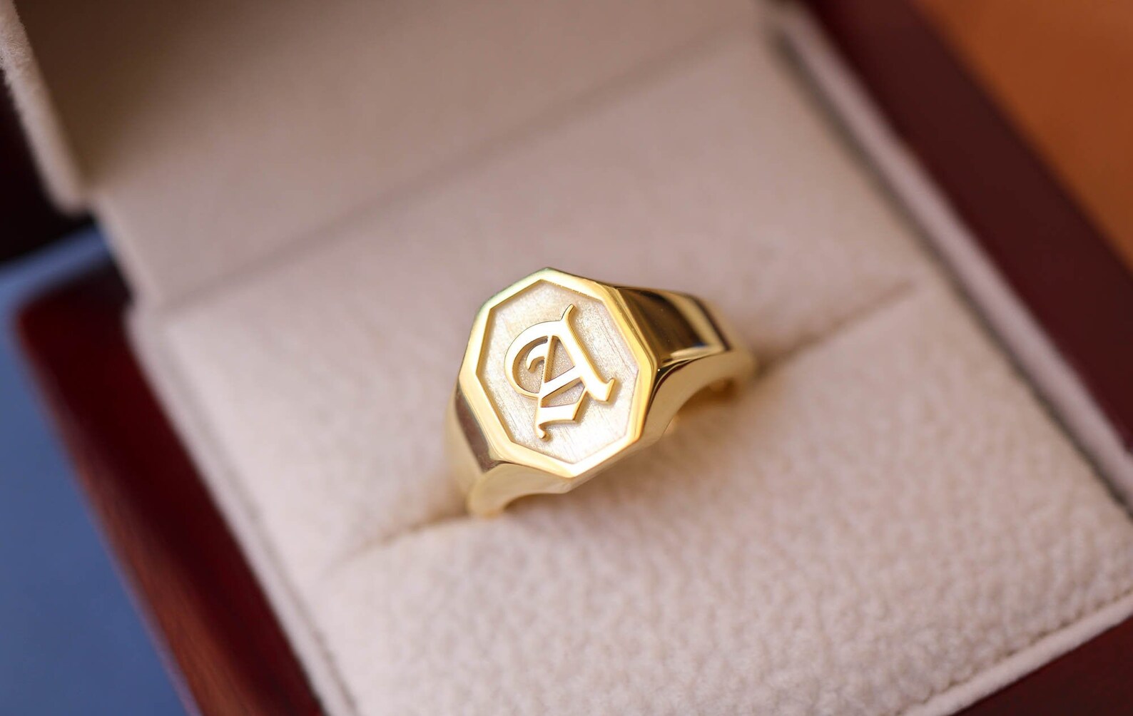 Letter Rings Gold Initial Signet Ring Gold Gold Signet Ring | Etsy