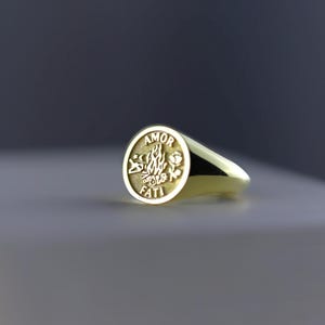 Amor Fati Ring, Amor Fati Signet Ring, Fate Ring, Love of Fate Ring ...