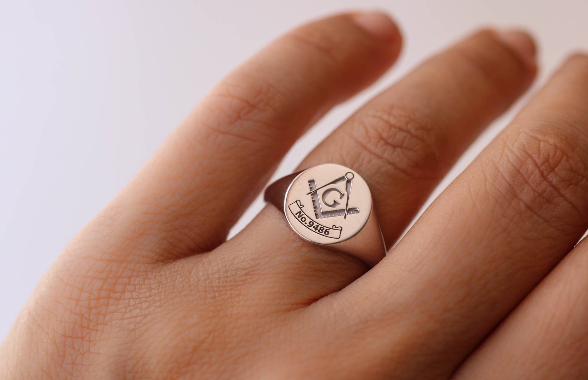 Anillos masónicos con número de logia anillo de masón - Etsy México