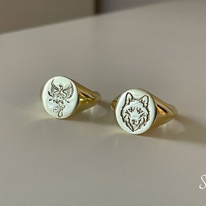 Wolf Ring, Gold Wolf Ring, Wolf Signet Ring, 14k Gold Wolf Ring, Wolf ...