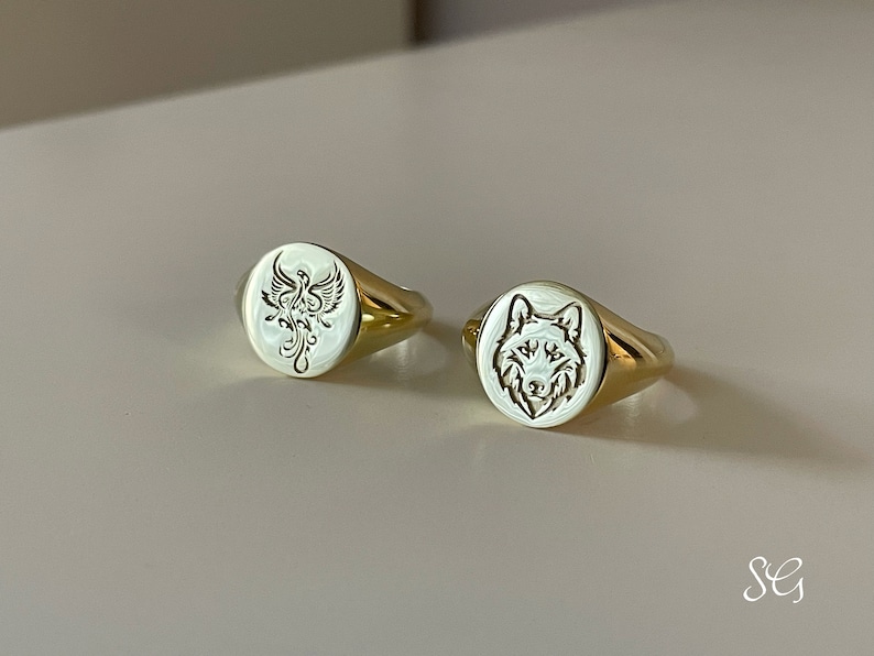 Wolf Ring, Gold Wolf Ring, Wolf Signet Ring, 14k Gold Wolf Ring, Wolf ...