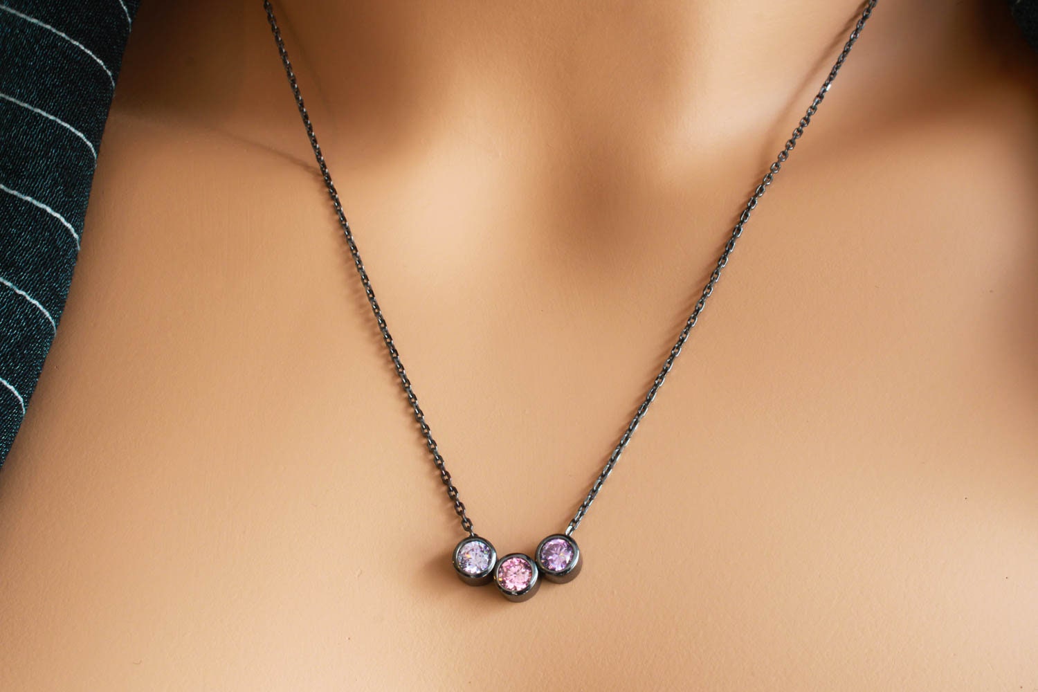 Custom Birthstone Necklace Multiple Birthstone Necklace - Etsy