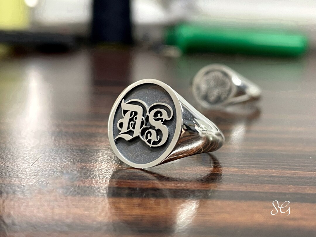 Custom Engraved Rings, Mens Gold Signet Ring, Custom Signet Ring ...