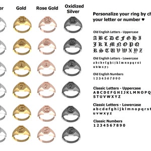 Letter Rings Gold Initial Signet Ring Gold Gold Signet Ring - Etsy