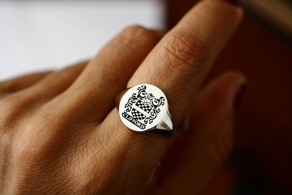 Signet Rings Family Crest English Family Coat of Arms Signet - Etsy