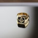 Gold Black Enamel Masonic Ring, Masonic Ring, Freemason Ring, Masonic ...