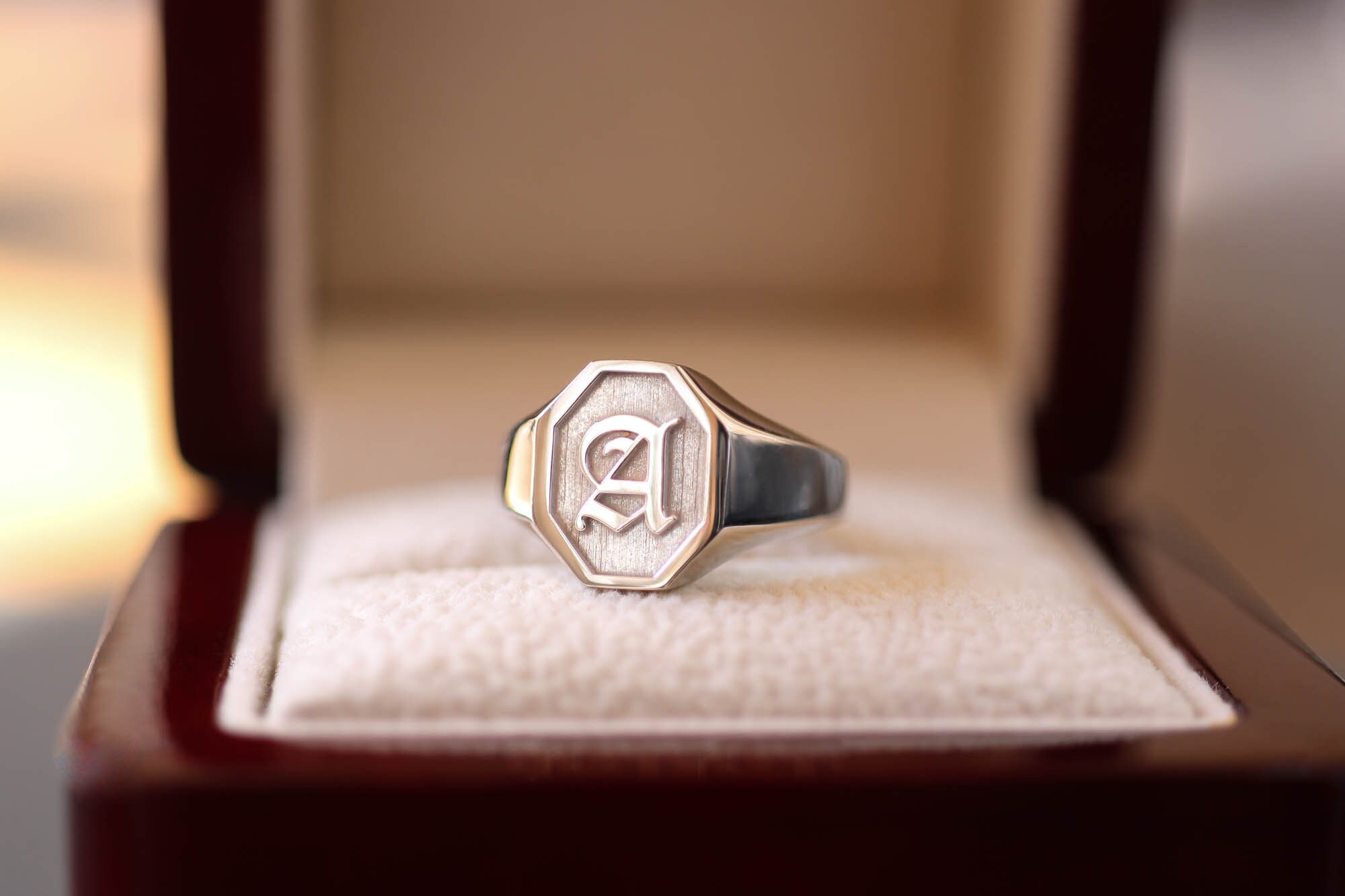 Number 13 Signet Ring Custom Signet Ring Silver Signet Ring | Etsy