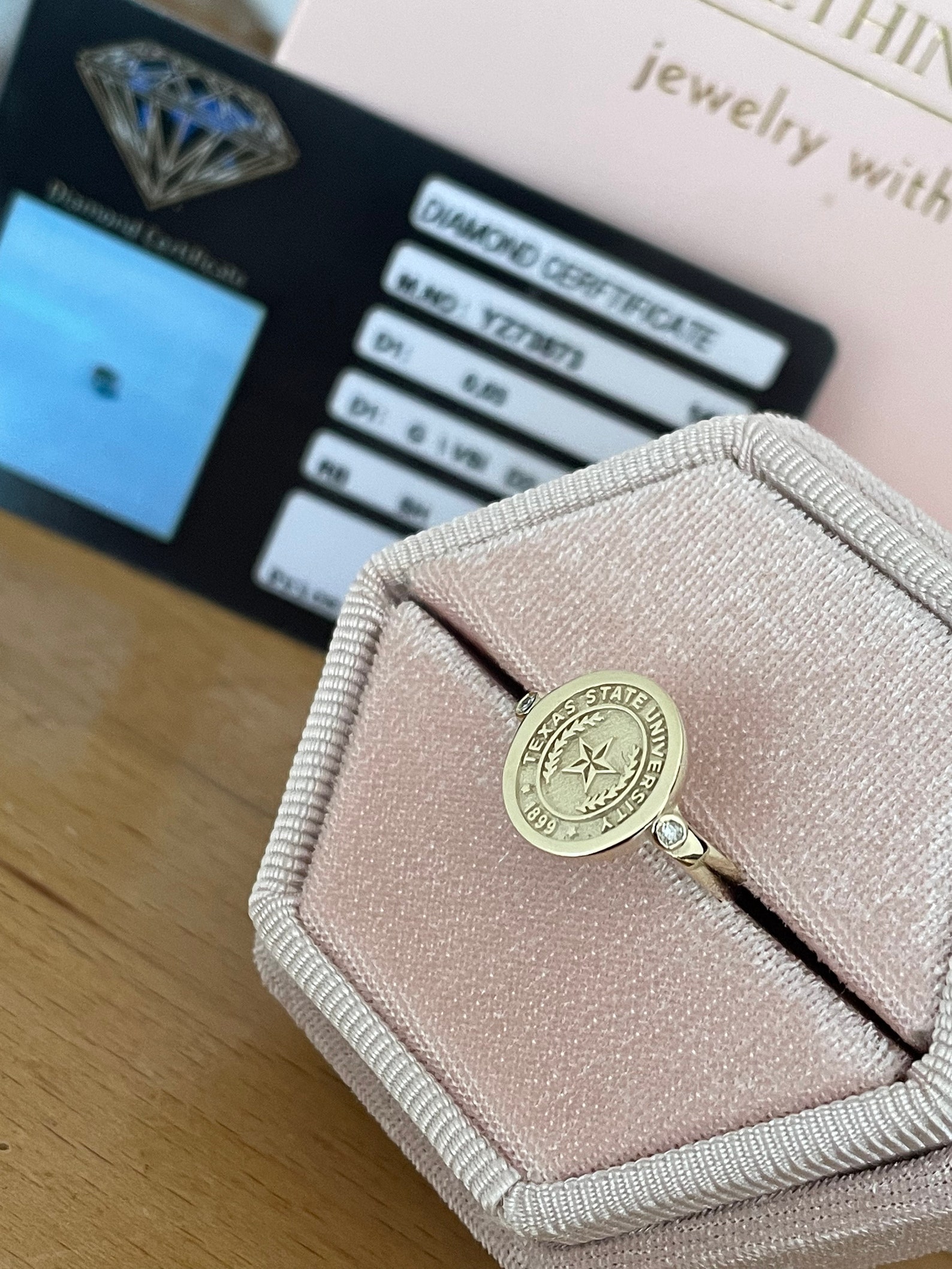 Solid Gold Diamond College Class Rings Women's Class - Etsy