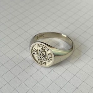 Amor Fati Ring, Amor Fati Signet Ring, Fate Ring, Love of Fate Ring ...