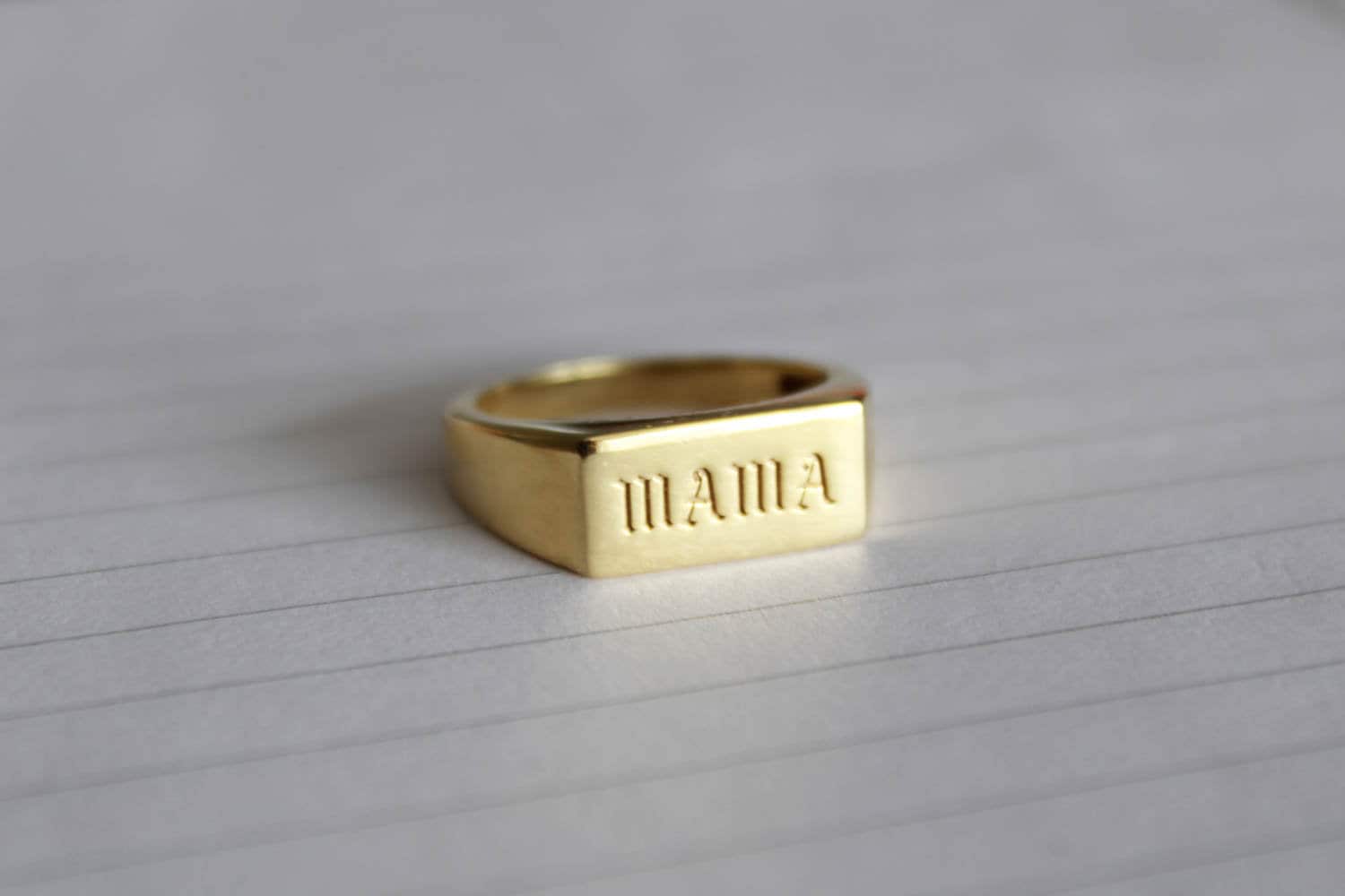 Mama Ring Initial Rings Unique Mothers Rings Pinky Signet - Etsy UK