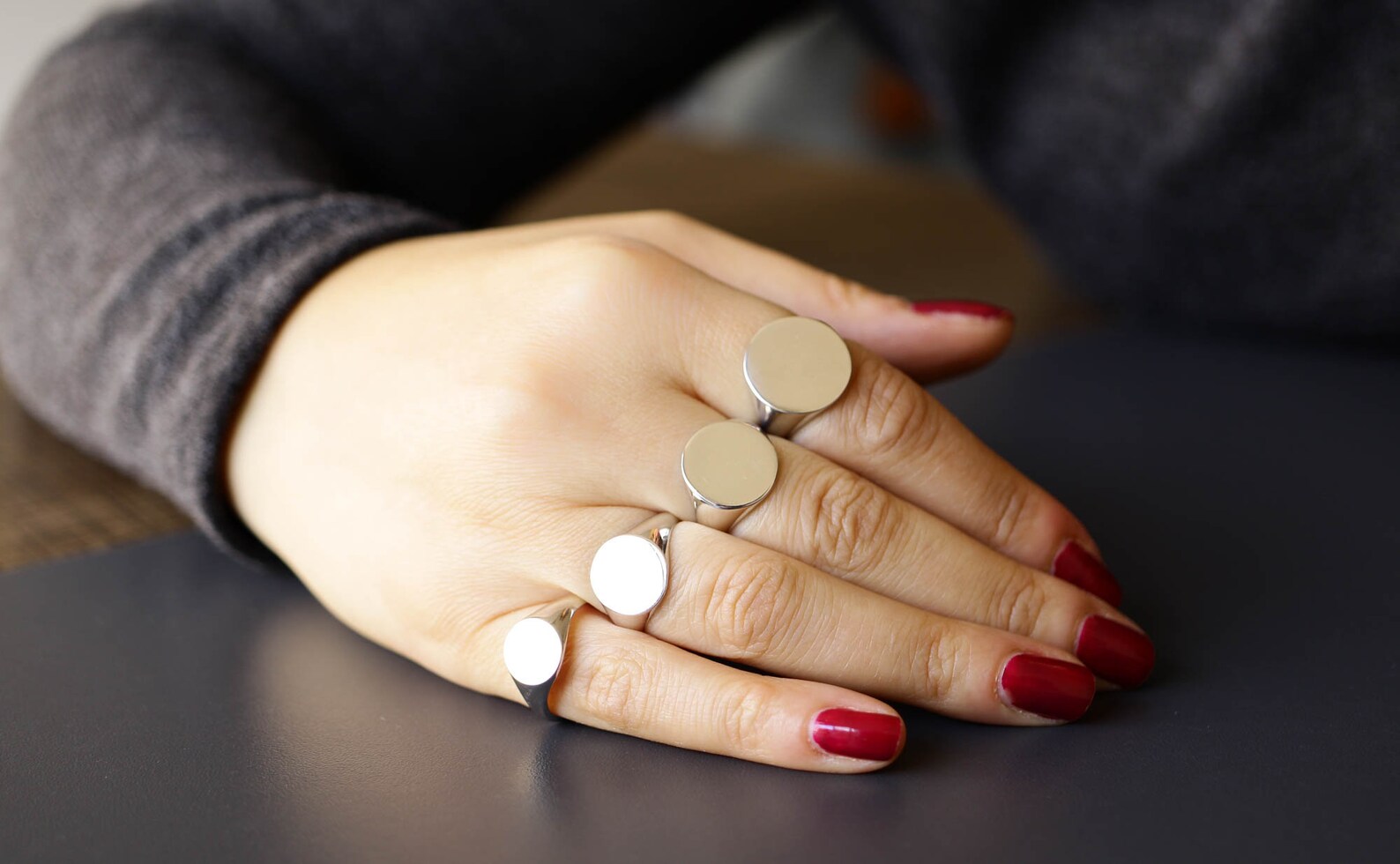 Blank Signet Ring Pinky Signet Ring Signet Ring Silver - Etsy