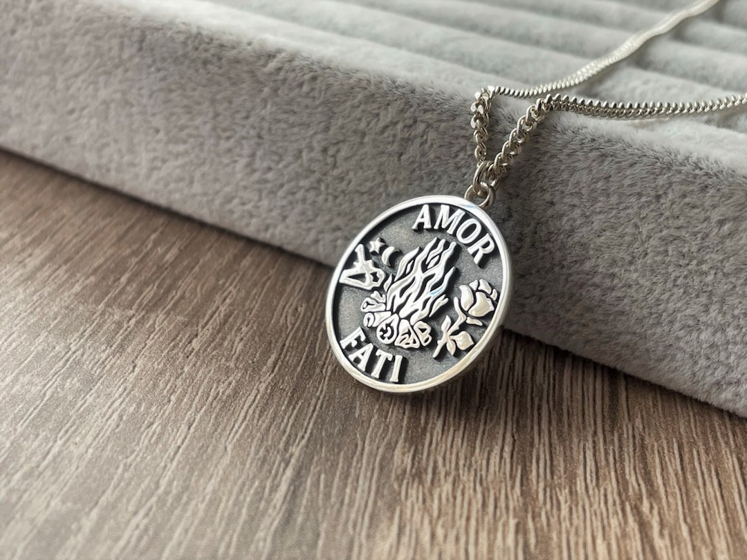 Silver Amor Fati Necklace, Amor Fati Necklace, Love of Fate Necklace ...