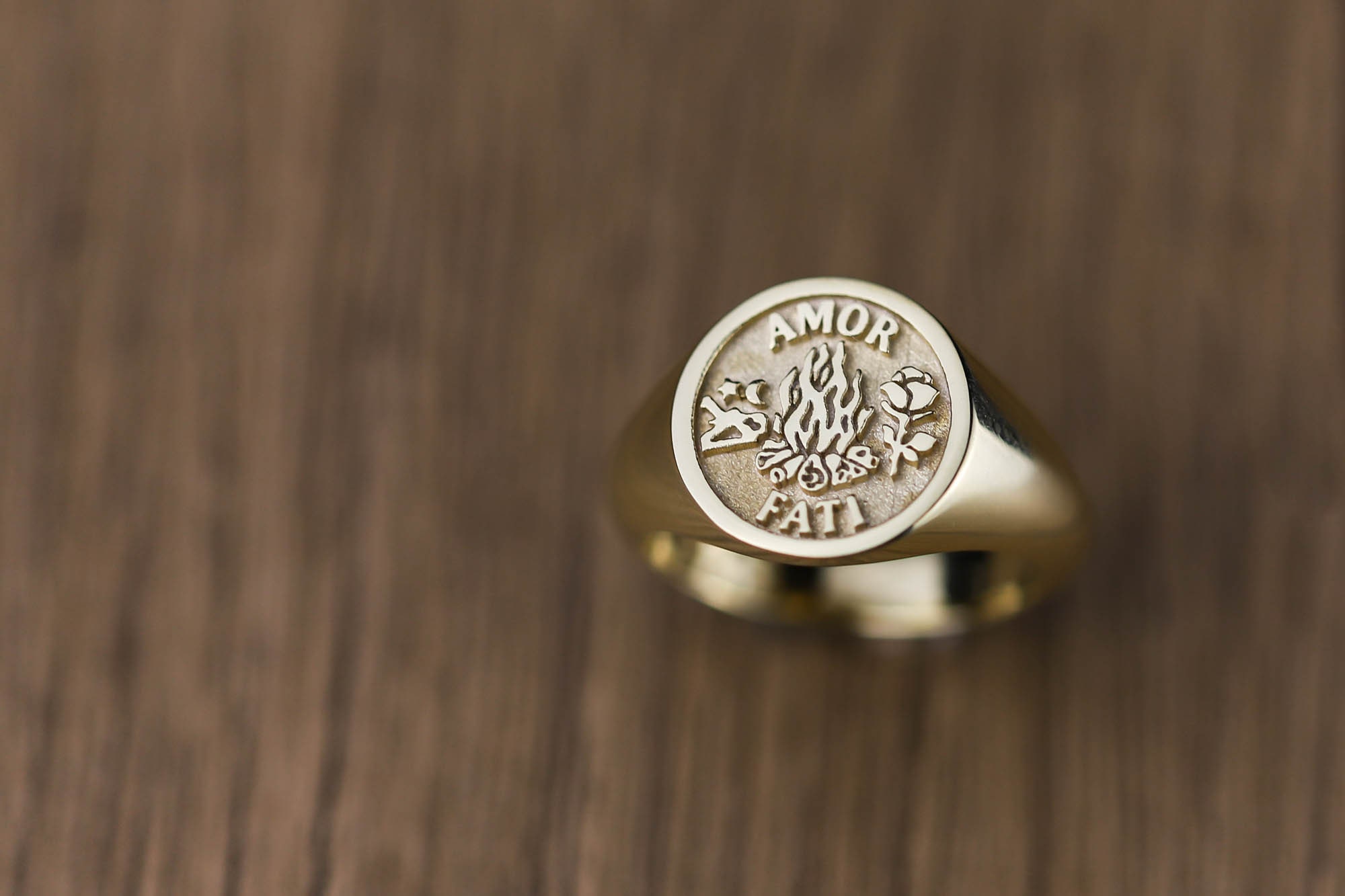 Amor Fati Ring Amor Fati Signet Ring Fate Ring Love of Fate | Etsy