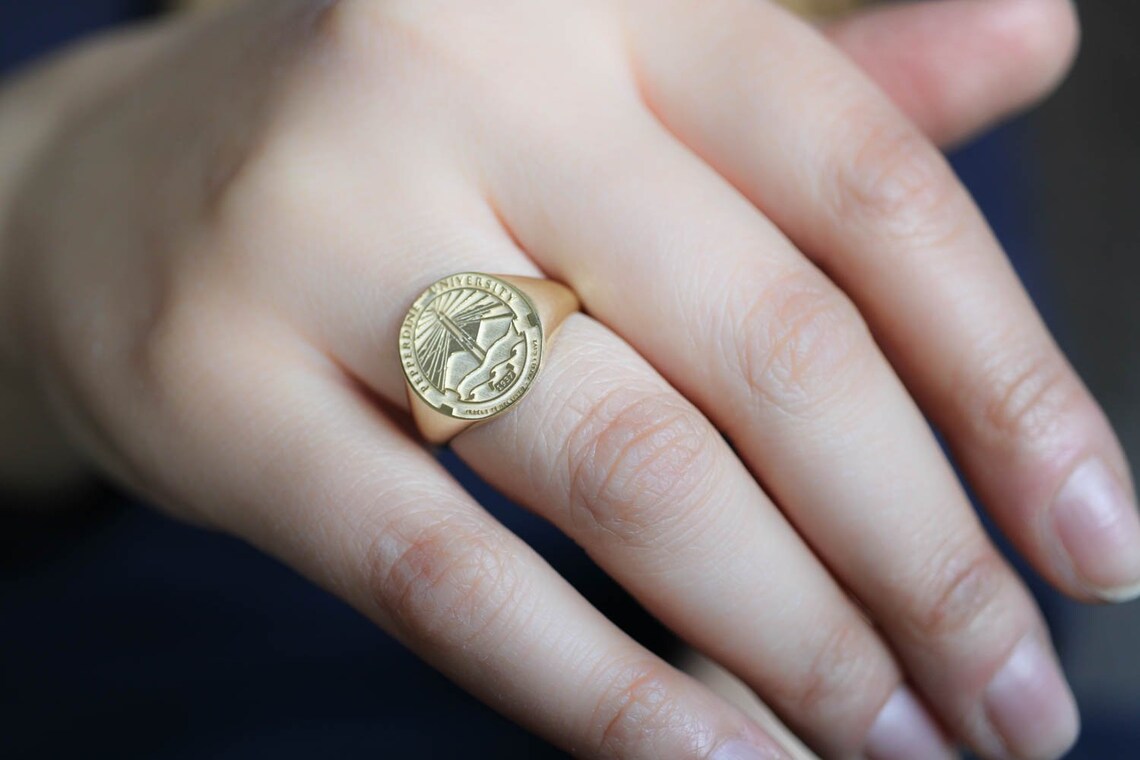 Gold Class Rings Graduation Rings Gold College Ring College | Etsy