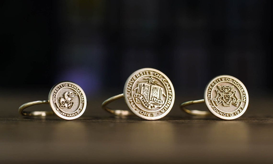 Solid Gold College Class Rings Women's Class Ring Gold - Etsy