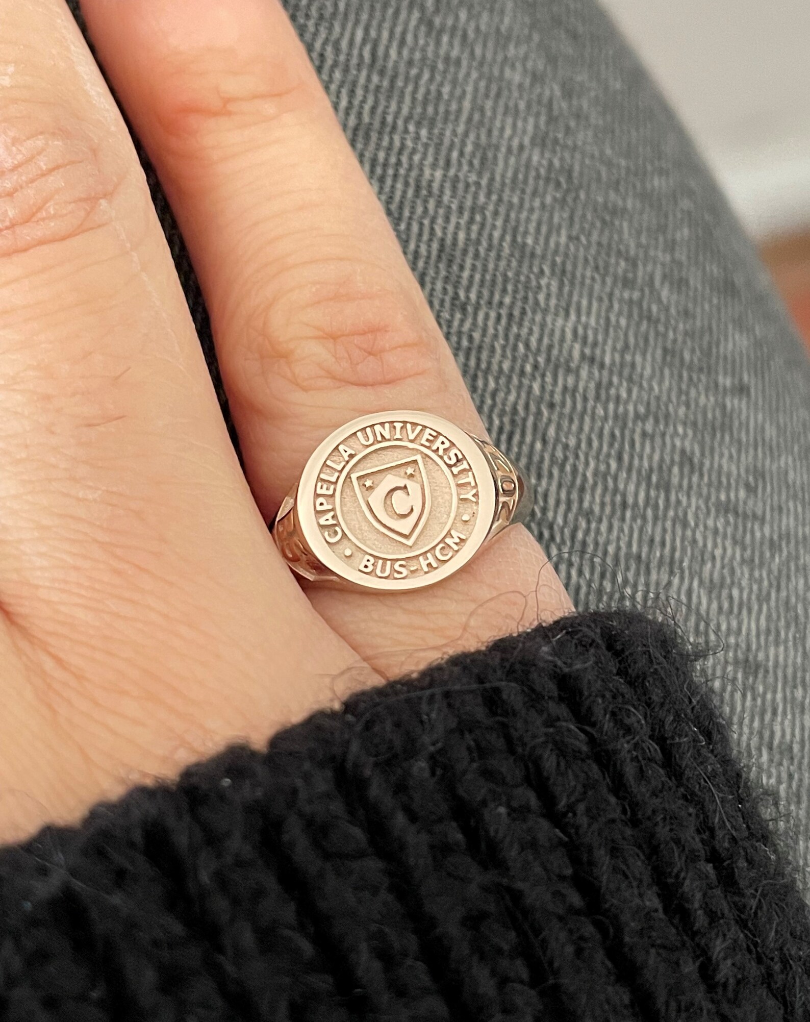 Gold Class Rings Graduation Rings Gold College Ring College - Etsy