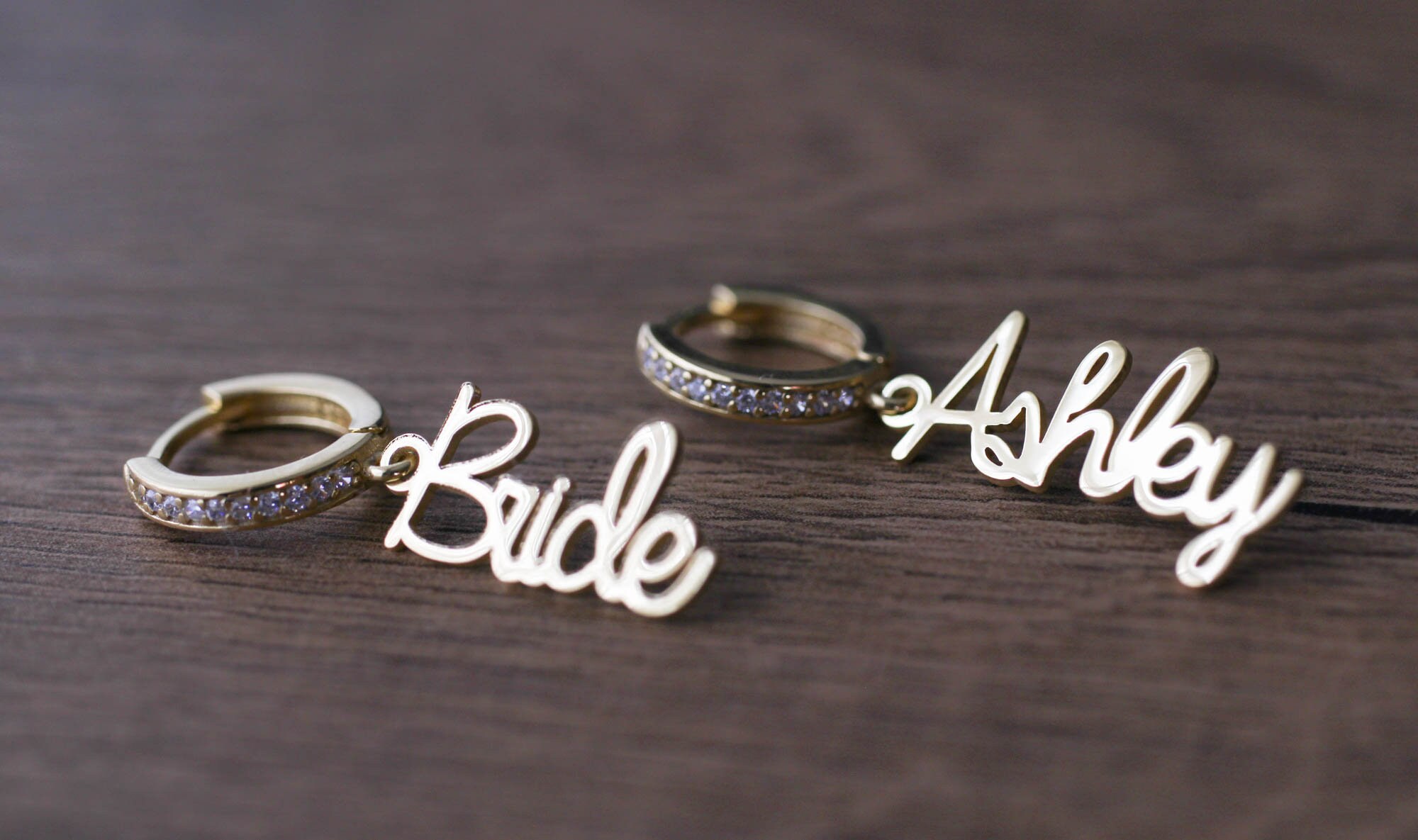 Gold Name Earrings Earrings Name Earrings Name Plate | Etsy