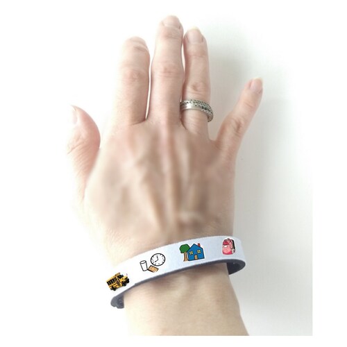 Visual Communication Aid Personalized Fabric Bracelet to Help | Etsy