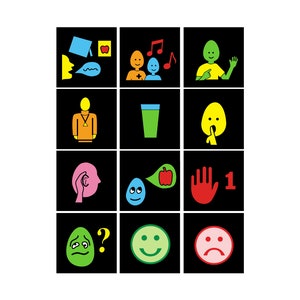 High Contrast Visual Communication Cards: Pecs/boardmaker Images - Etsy