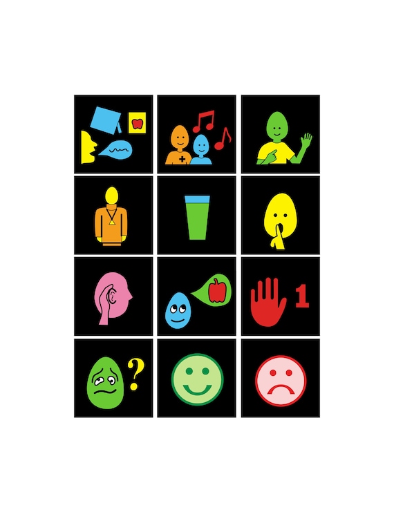 High Contrast Visual Communication Cards Custom Made for the | Etsy