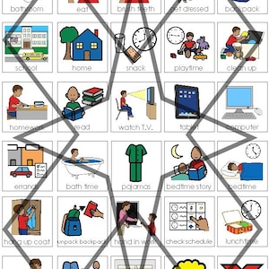 Autism Visual Aid SMALL 1.5 Printable Cards for Home and School ...