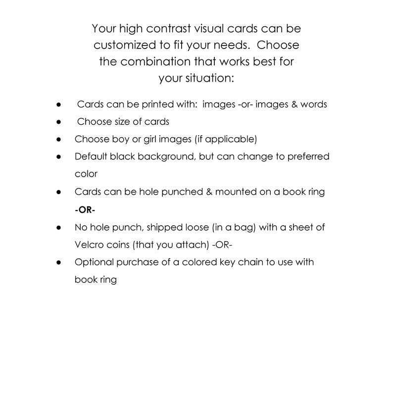 High Contrast Visual Communication Cards: Pecs/boardmaker Images - Etsy