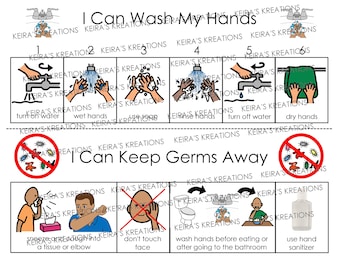 Washing Hands Visual - Etsy