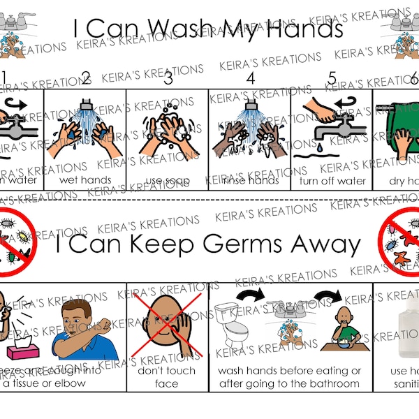 Washing Hands Visual - Etsy