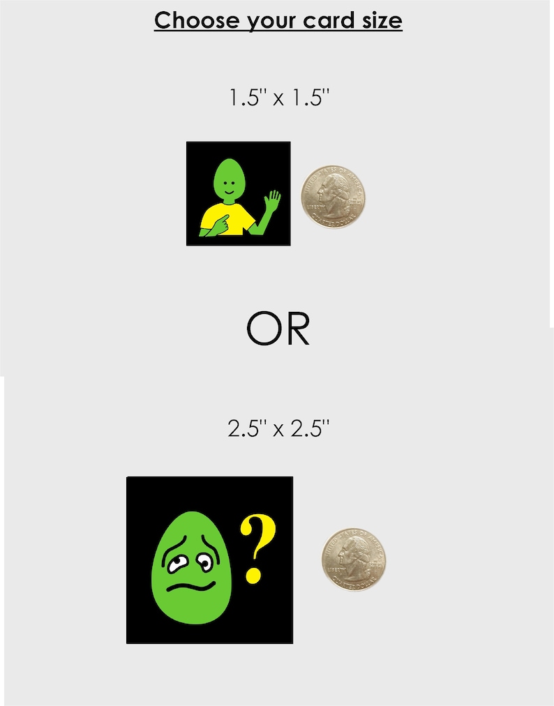 High Contrast Visual Communication Cards Custom Made for the - Etsy