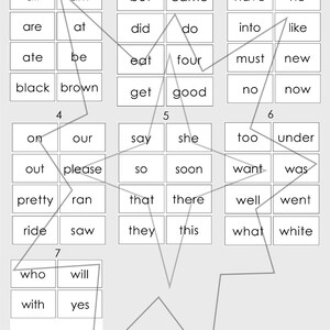 Sight Word Flash Cards. Dolch Word List Flash Cards Include Sight Words ...