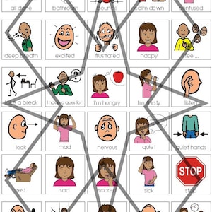Autism Visual Aid for Behavior and Self Regulation - SMALL 1.5 ...