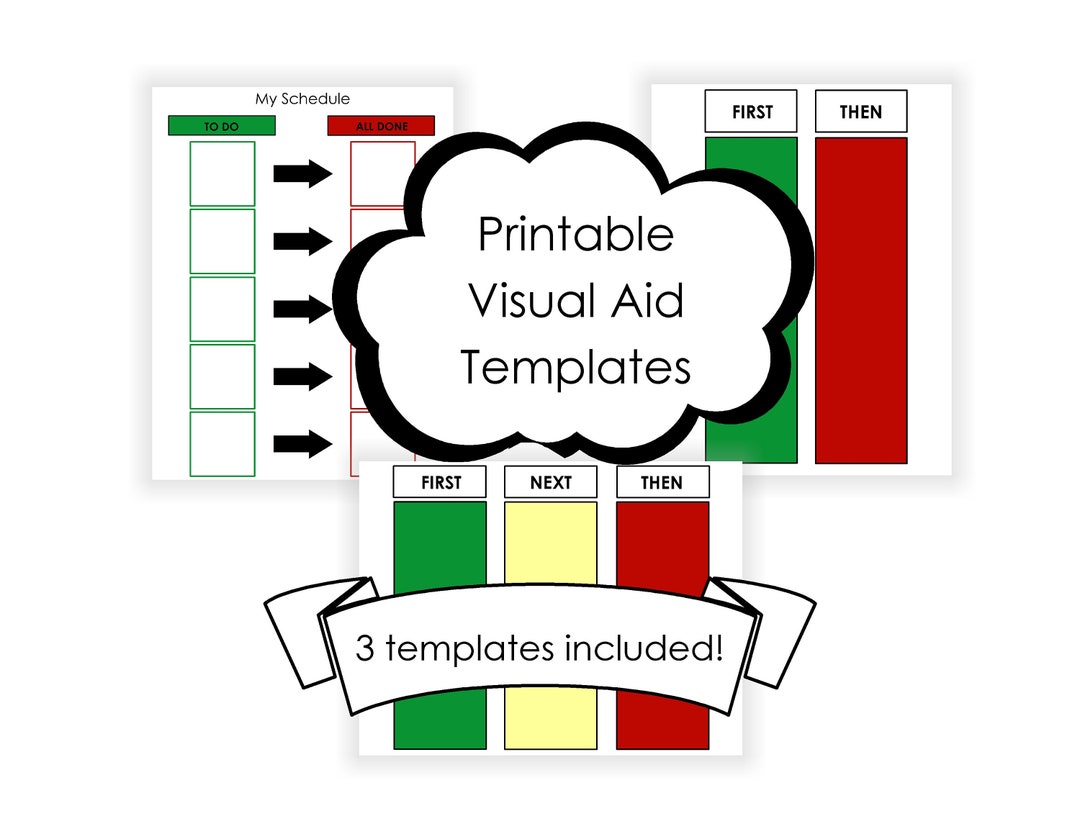 Autism Visual Aid - 3 Printable Templates to Use With Visual Schedule ...