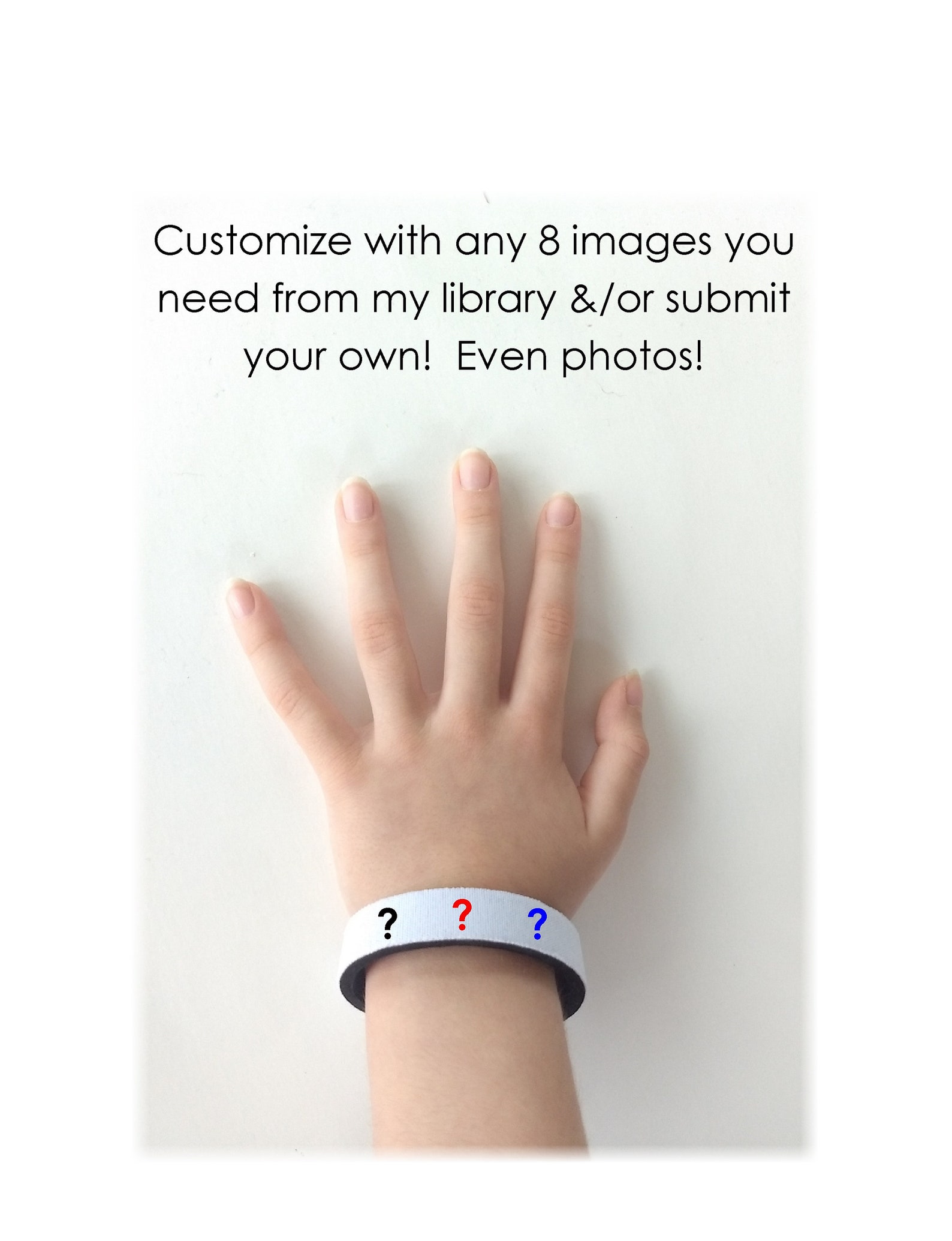 Visual Communication Aid Personalized Fabric Bracelet to Help - Etsy
