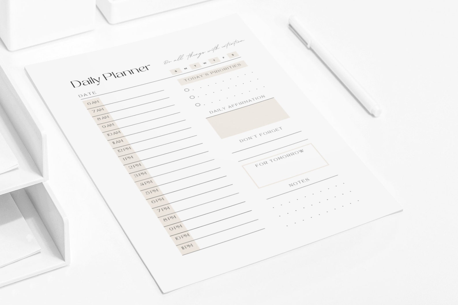 Printable Daily Planner, Printable To-do List, Minimalist Printable ...