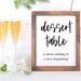 Wedding Dessert Table Sign, Small Framed Wedding Sign, Wedding Dessert ...